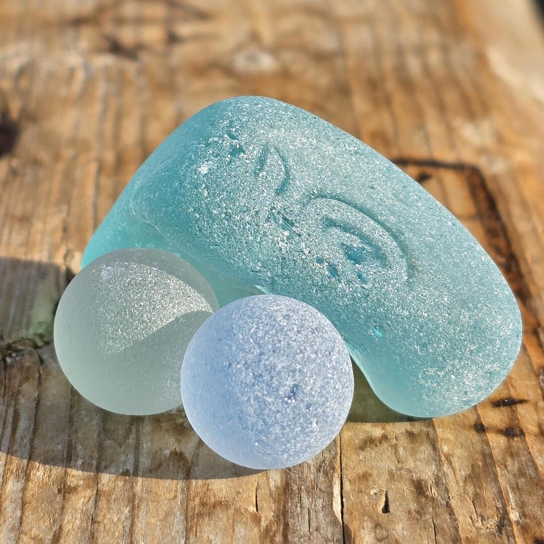 Japanese Sea Glass | Sea Glass Bottle Bottom | Sea Glass Marbles - Etsy