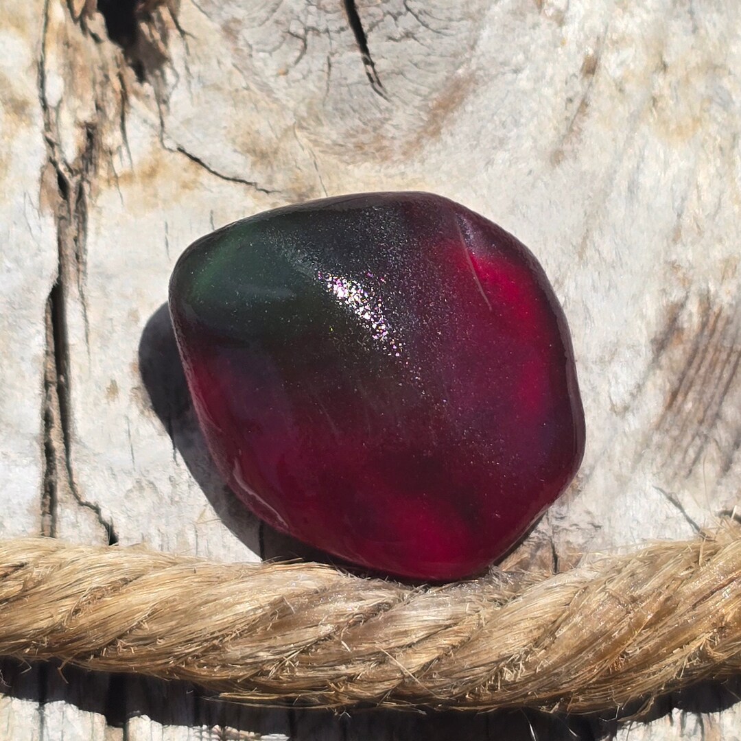 Davenport Sea Glass Deep Merlot Red and Green - Etsy