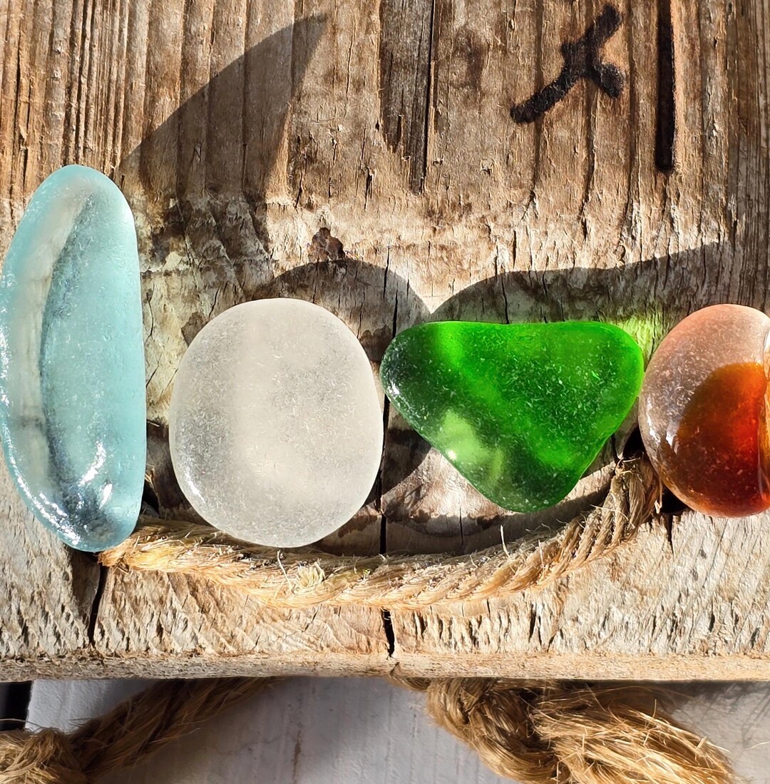 Japanese Sea Glass Sea Glass LOVE Arrangement - Etsy