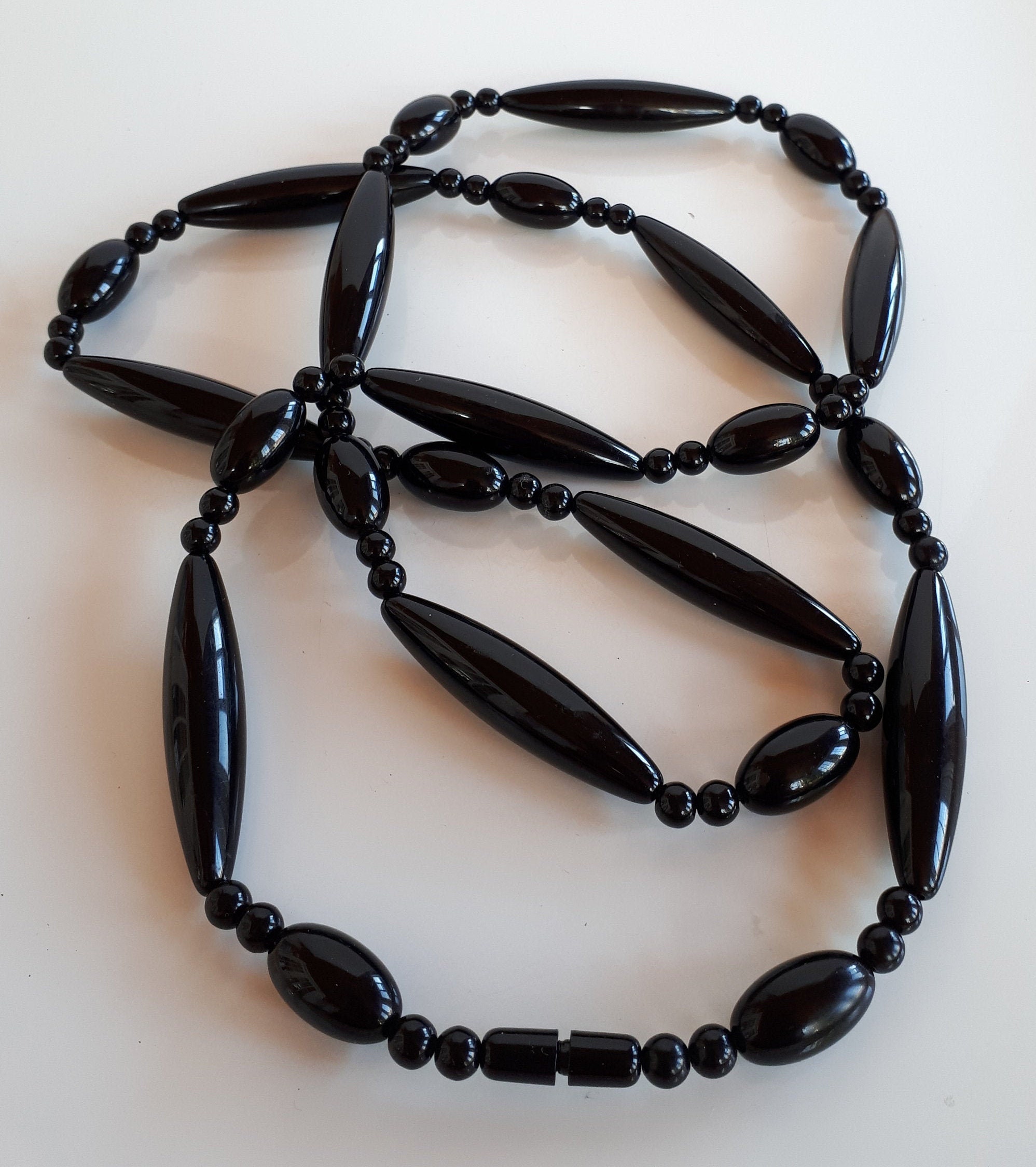 Enormous Antique Victorian Hand Carved Black Whitby Jet | Etsy