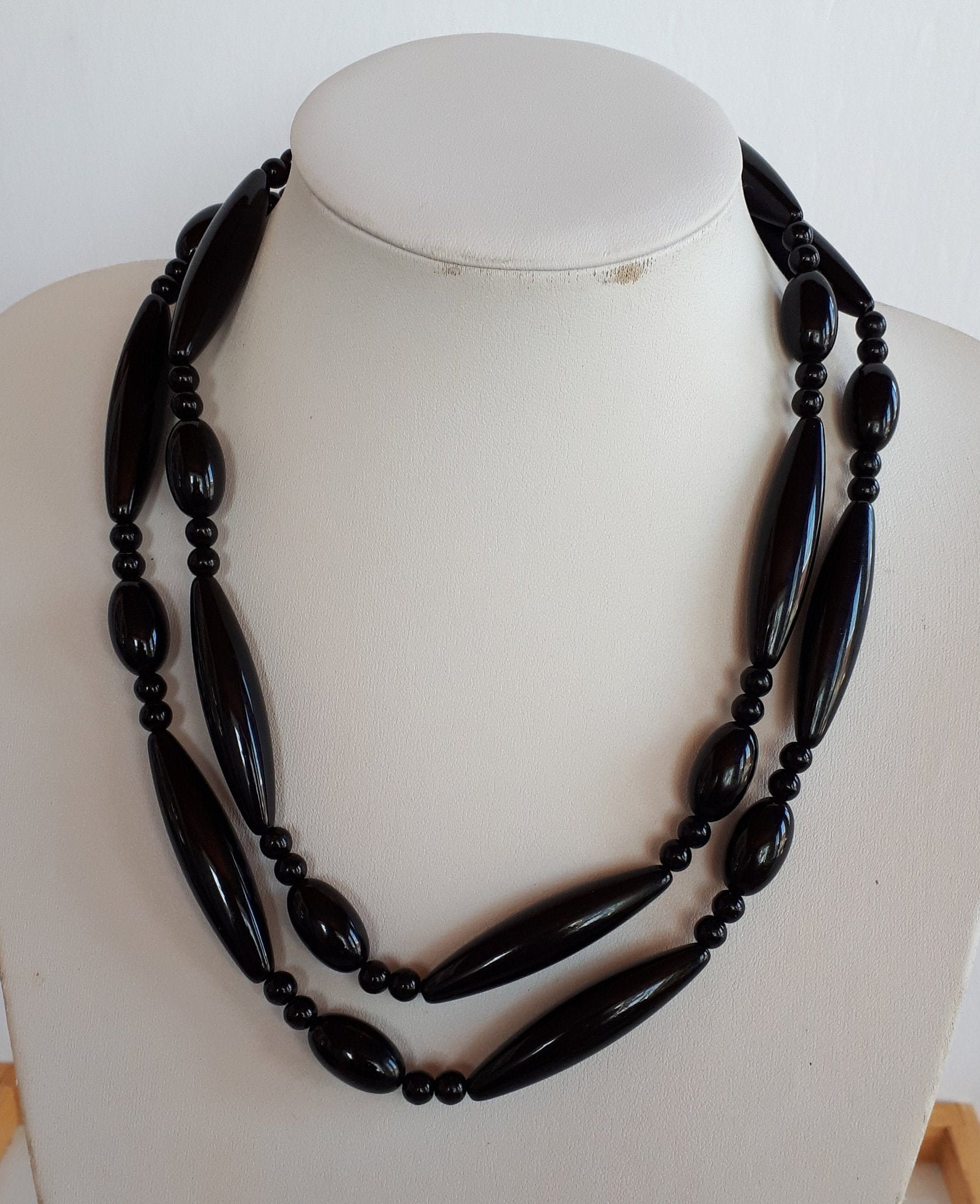 Enormous Antique Victorian Hand Carved Black Whitby Jet | Etsy