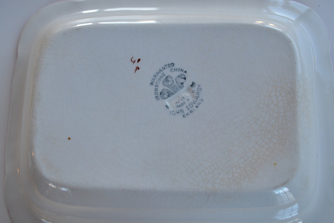 Antique John Edwards Ironstone China Cream Porcelain Serving - Etsy