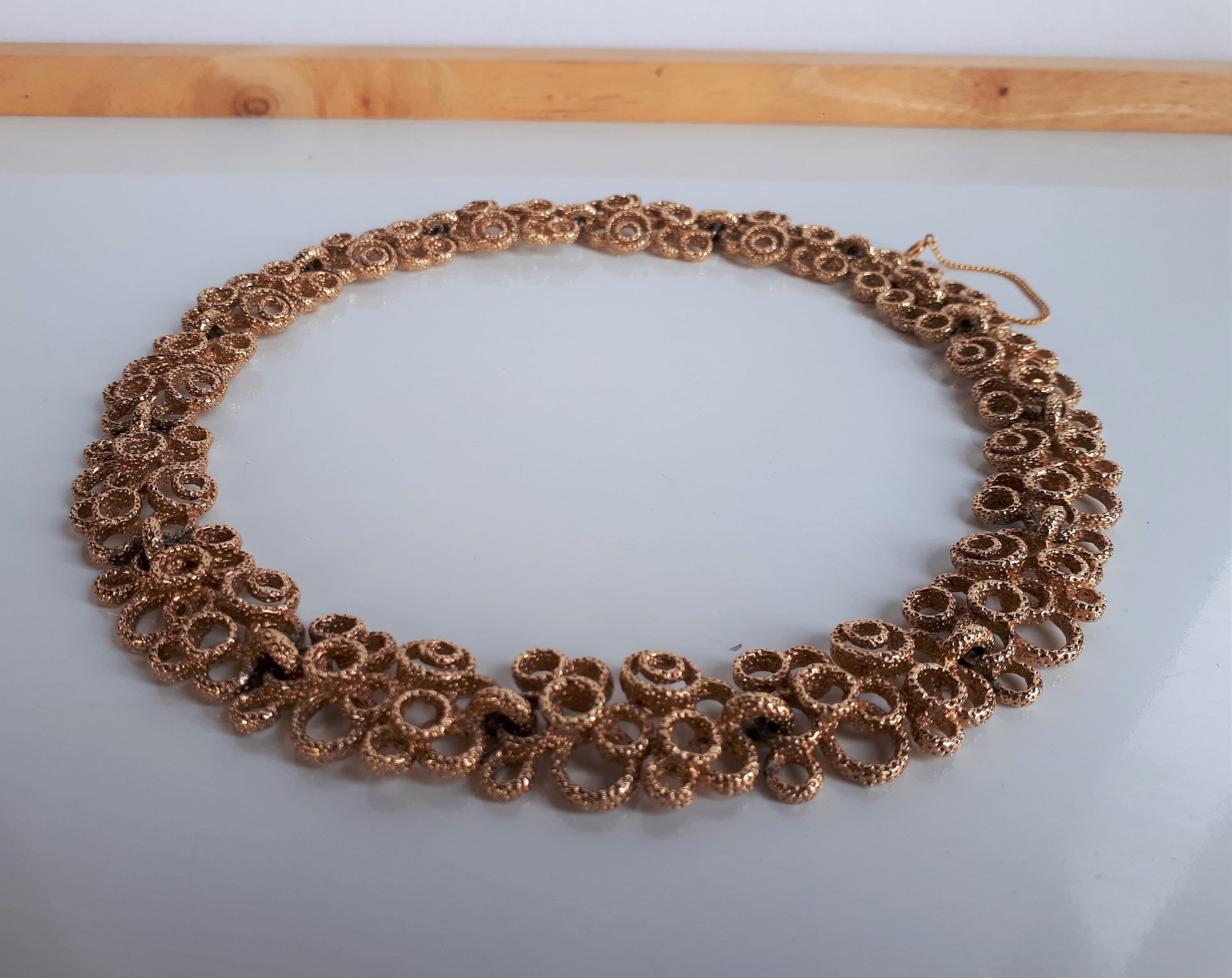 Vintage PANETTA signed high end gold plate abstract design | Etsy