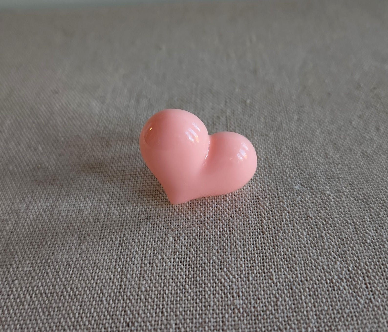 Statement Pink Lucite Plastic Puffy Heart Ring Size 7, Valentine Gift ...