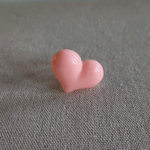 Statement Pink Lucite Plastic Puffy Heart Ring Size 7, Valentine Gift ...