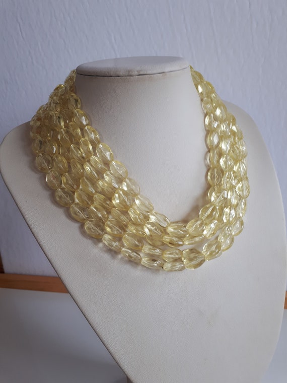 STATEMENT Vintage transparent pale citrine yellow luc… - Gem