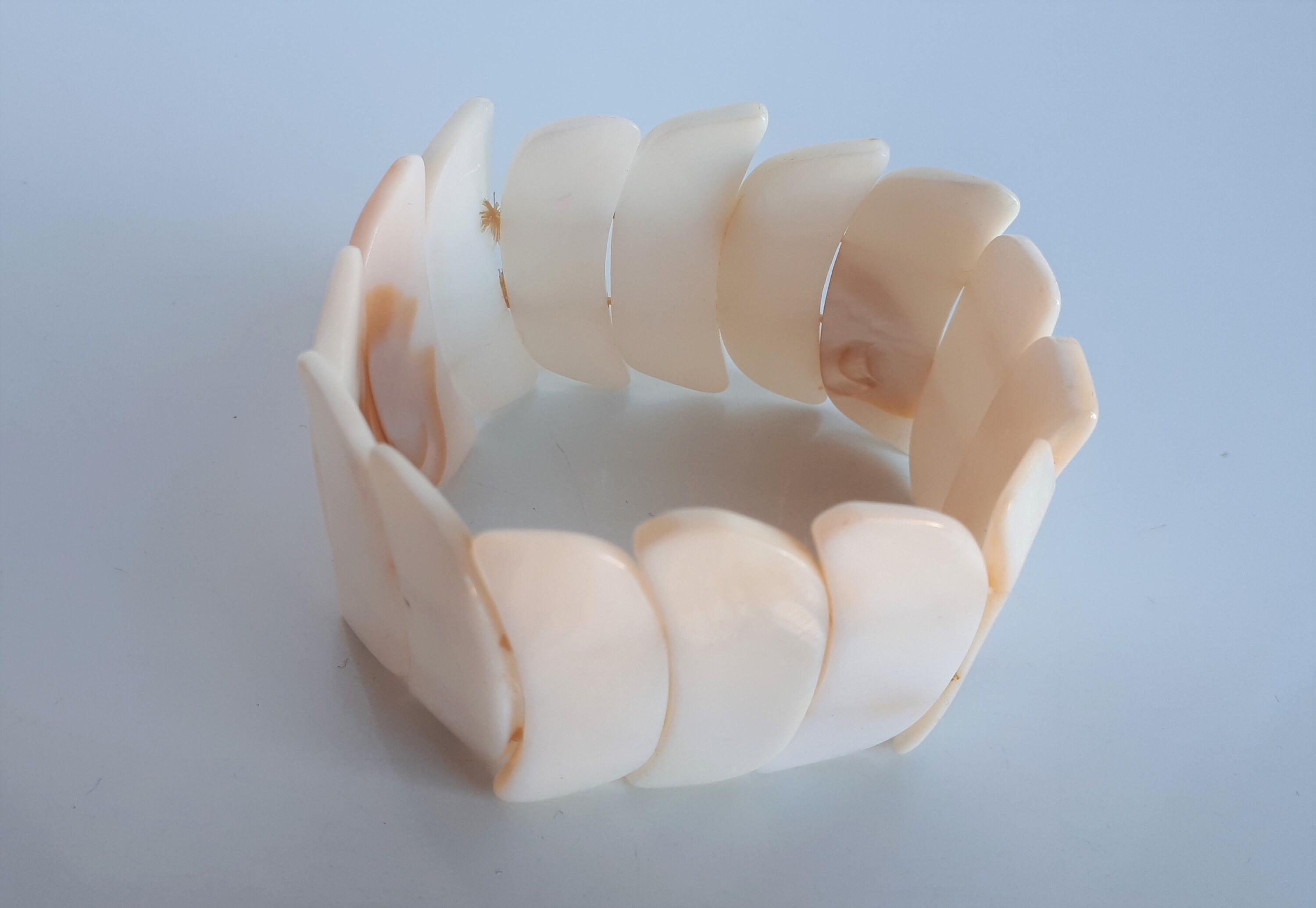 Carved MOP mother of pearl shell panel stretch bracelet | Etsy