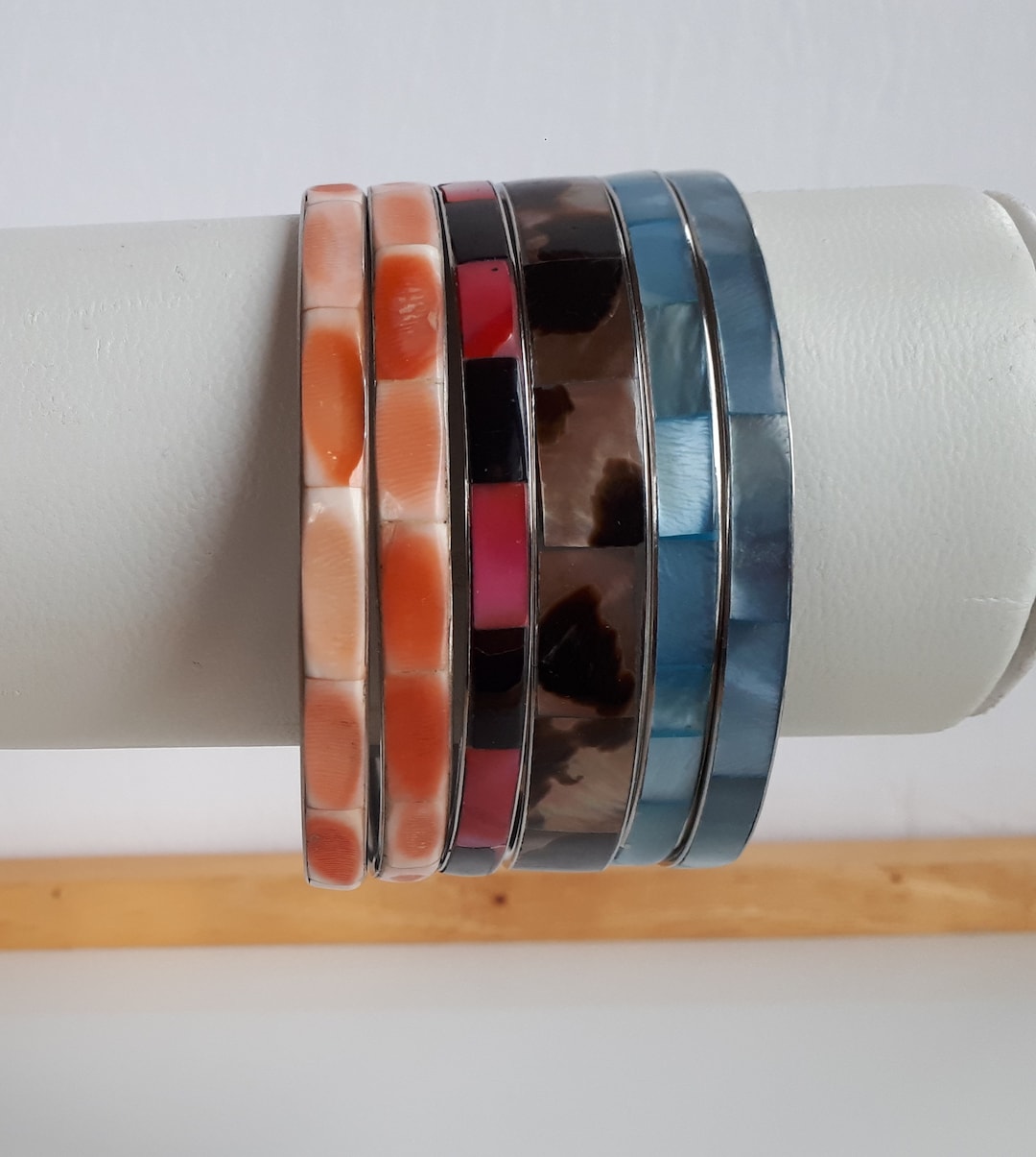 Vintage Boho Lot 6 Pcs Dyed Mother of Pearl MOP and Conch - Etsy