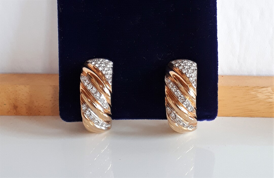 Statement Vintage PUCCINI Signed Gold Plate Encrusted Rhinestone Demi ...
