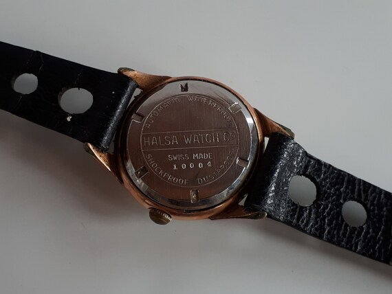 rare old Vintage HALSA Swiss made gold plate men mech… - Gem