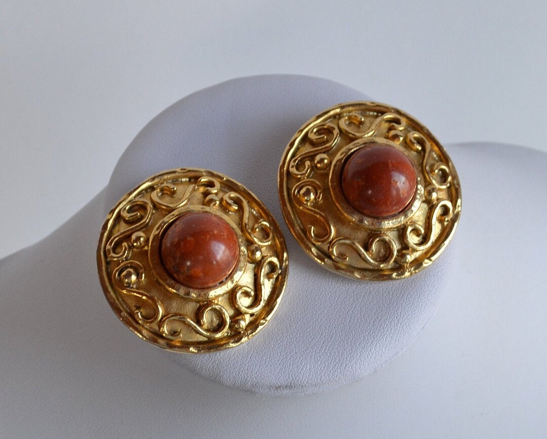 EDOUARD RAMBAUD Paris Designer Etruscan Revival Statement Gold Metal ...