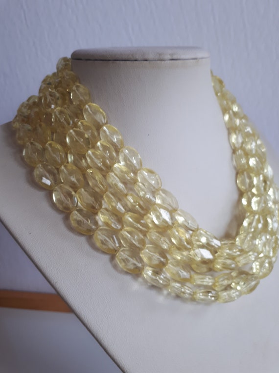 STATEMENT Vintage transparent pale citrine yellow luc… - Gem