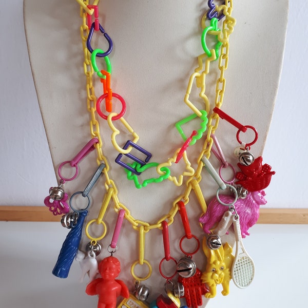Plastic Charm Necklace - Etsy