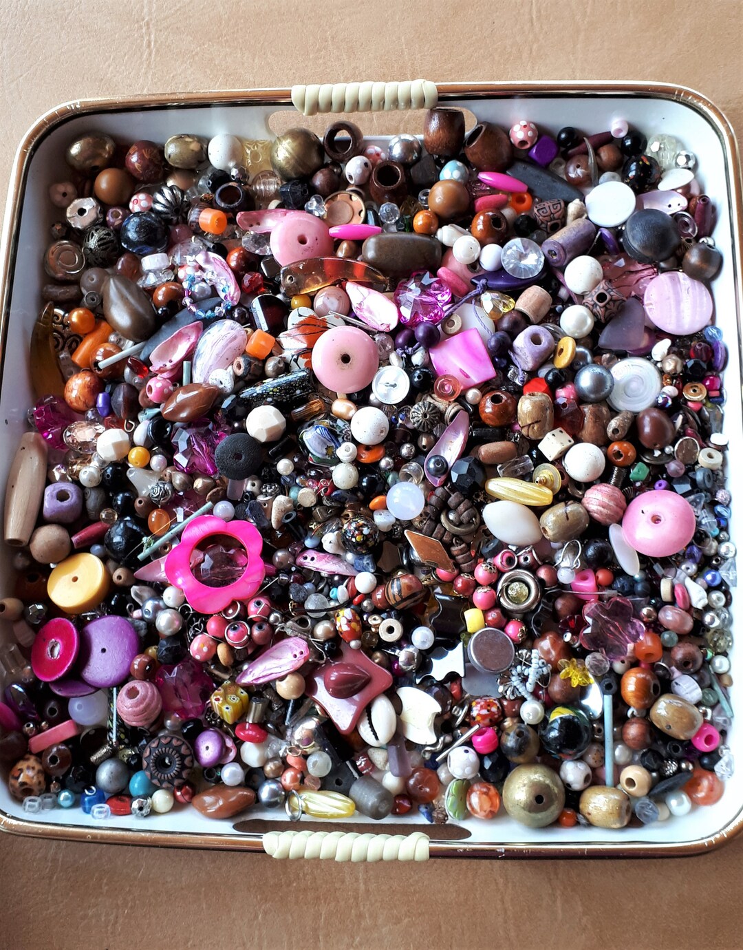 Huge Lot 855 G 1.88 Lbs All Color Bead Soup for Crafting Jewelry Making ...