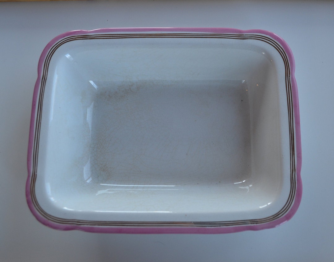 Antique John Edwards Ironstone China Cream Porcelain Serving Plate Bowl ...