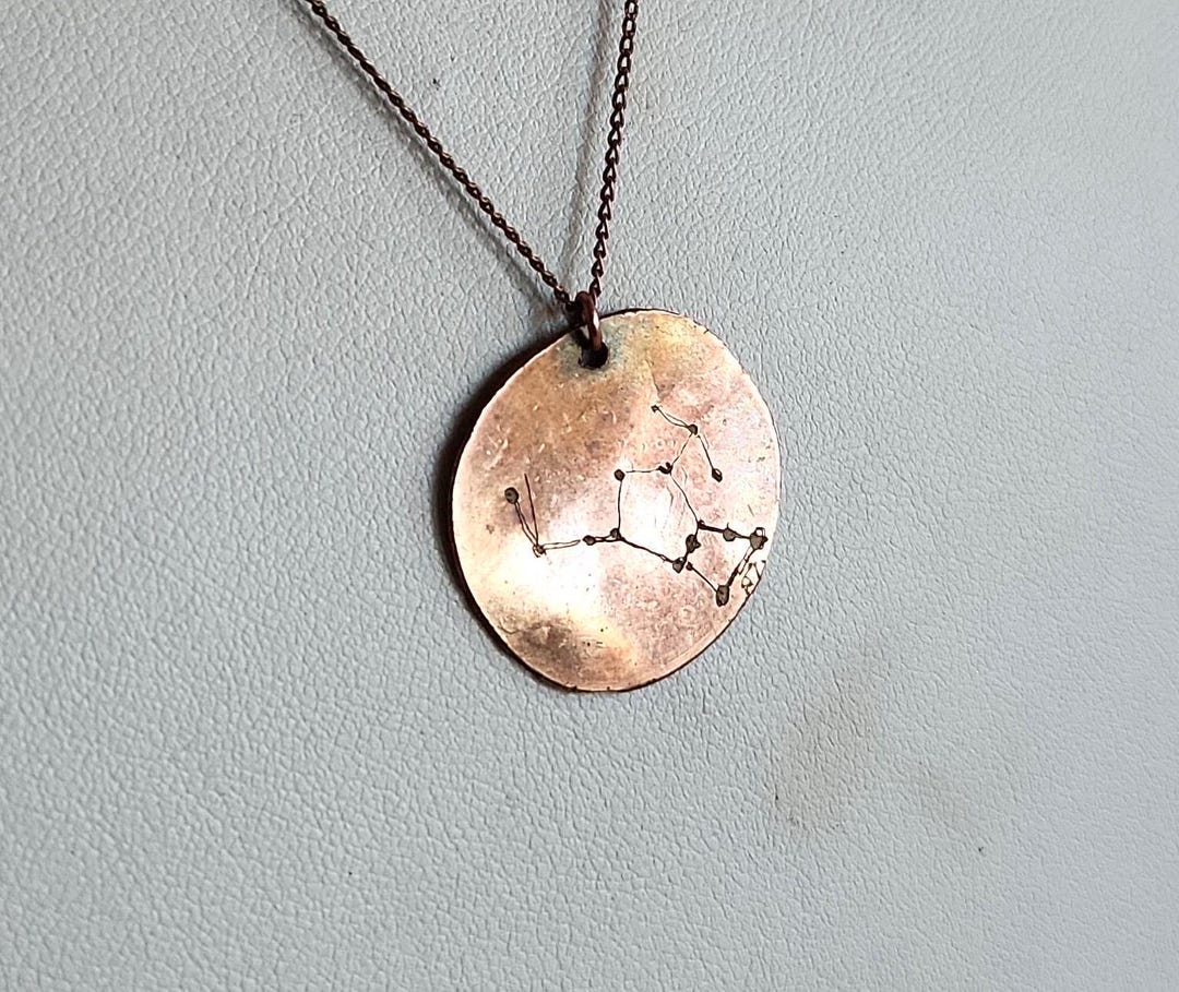 Unique Vintage Signed Big Dipper Stars Galaxy Etched Design Copper ...