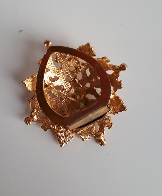 Vintage HIGH END Victorian revival gold metal scarf d… - Gem