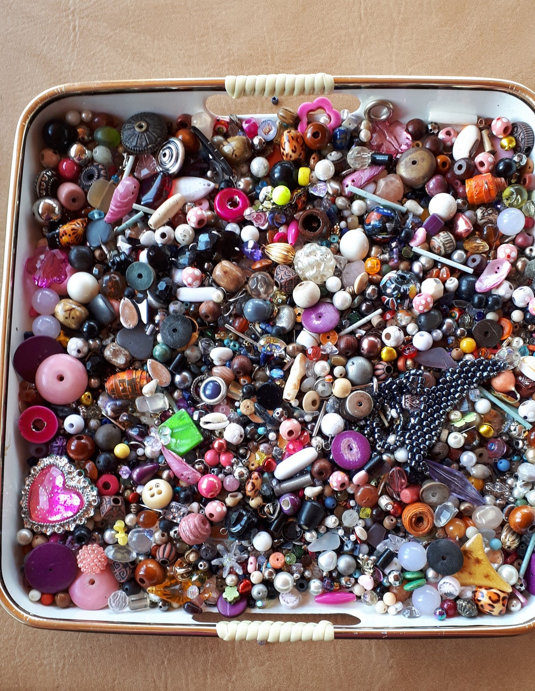 Huge Lot 870 G 1.91 Lbs All Color Bead Soup for Crafting Jewelry Making ...