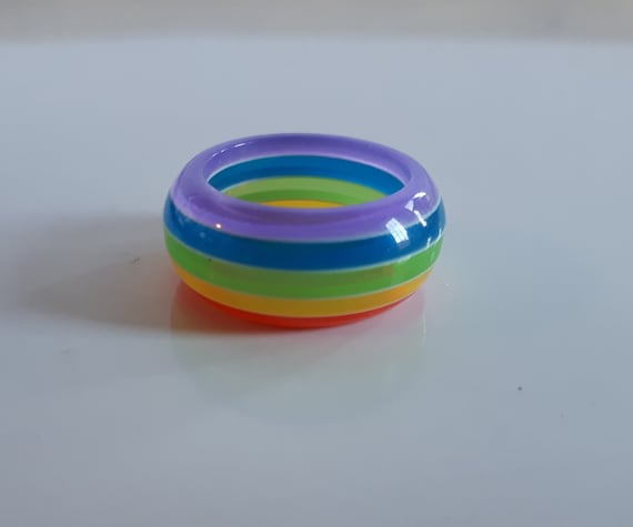 Plastic Rainbow Ring
