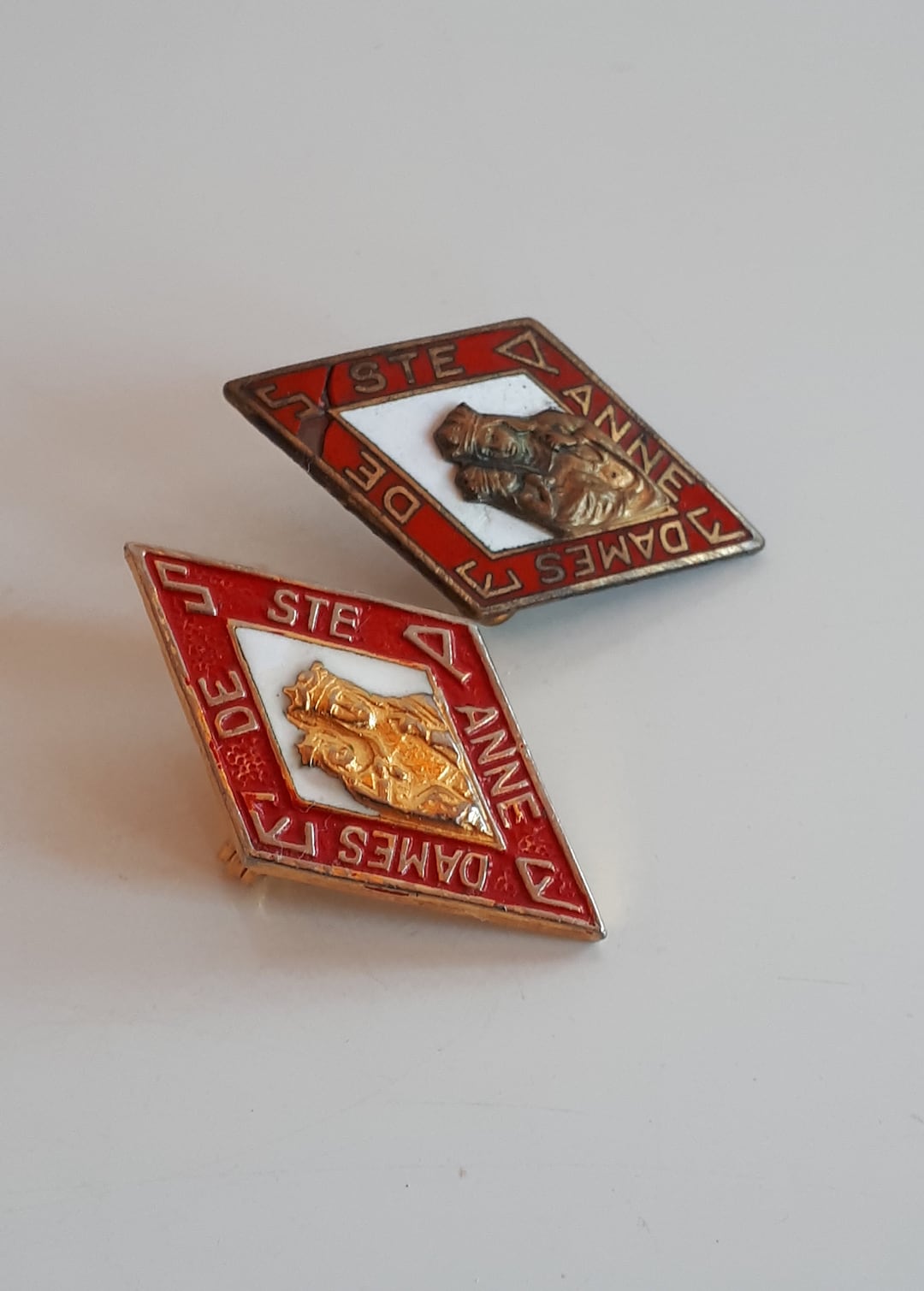 Antique Fraternity Confrerie De Dames De Saint Anne Religious Medal Red ...