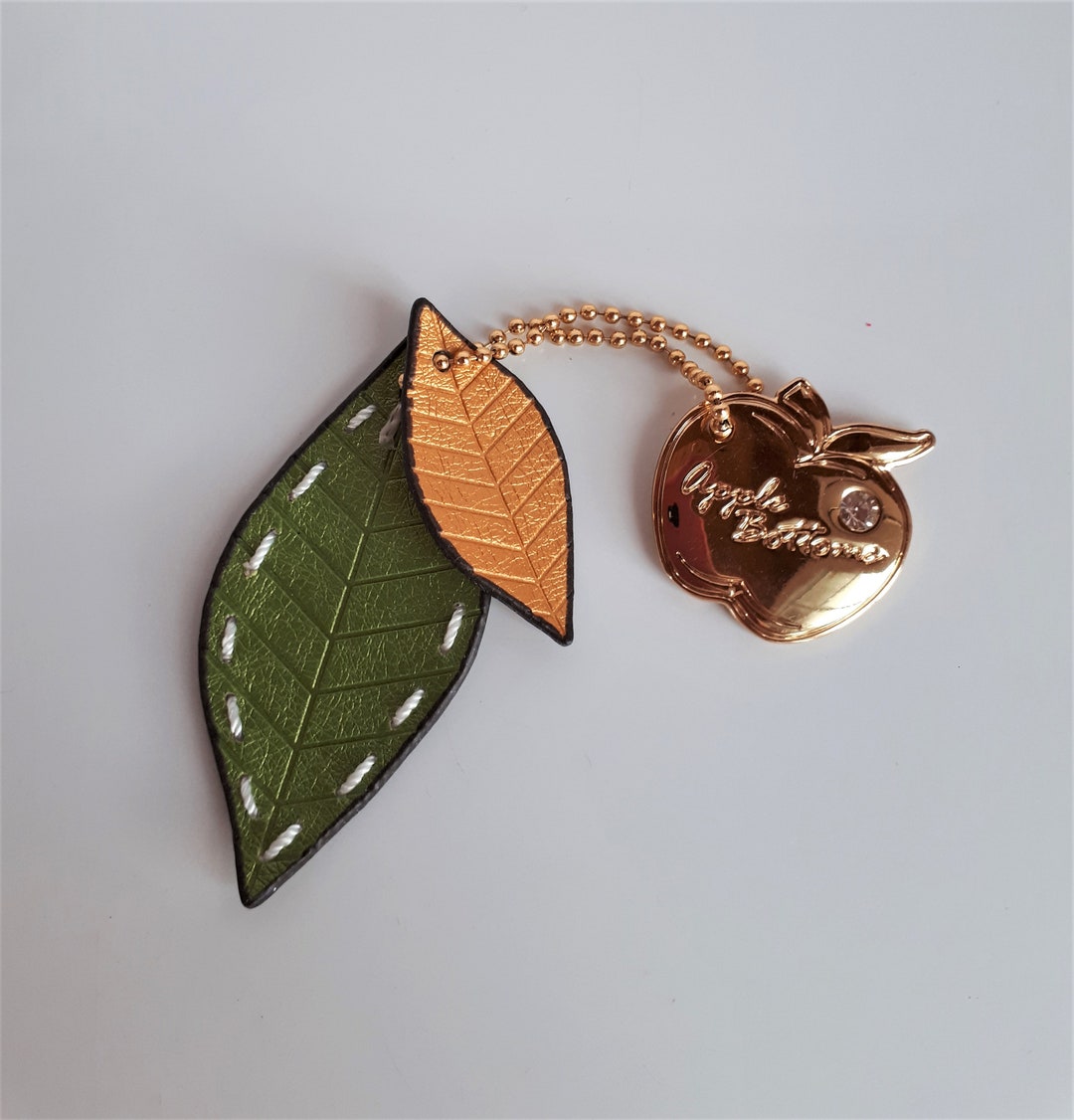 Vintage Signed Apple Bottoms Gold Metal Apple Fruit Encrusted ...