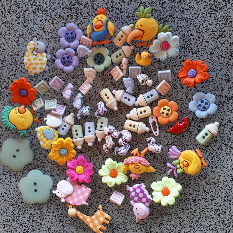 Pastel Buttons - Etsy