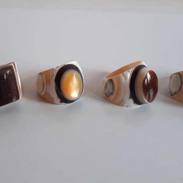 Carved Shell Ring - Etsy