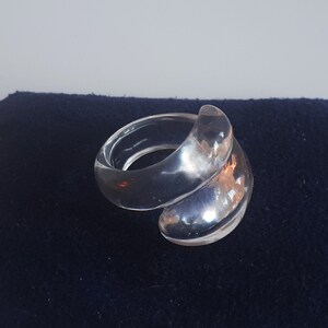 Clear Transparent Lucite Plastic Coil Ring - Etsy