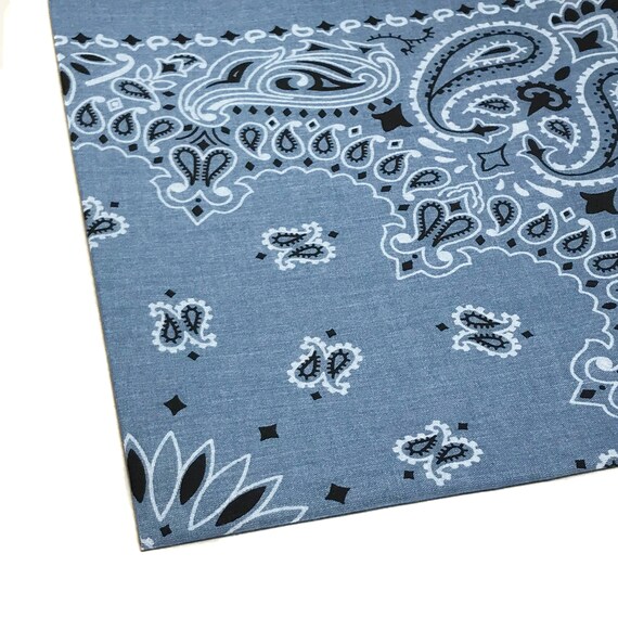 35 Chambray Blue Giant Bandana Hav-a-hank Bandanna - Etsy