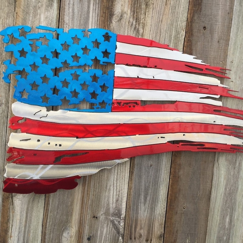 Tattered Flag Svg - Etsy