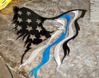 Eagle Blue Line Flag | Etsy