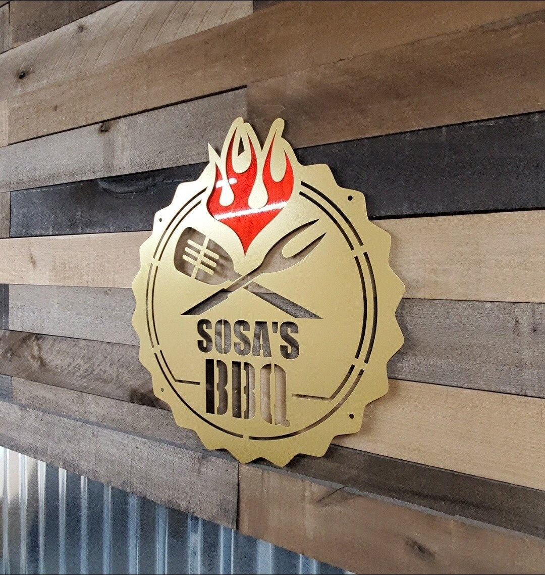 Your Grill Bbq Sign With Your Name in It. Made of Aluminum and Can Be ...