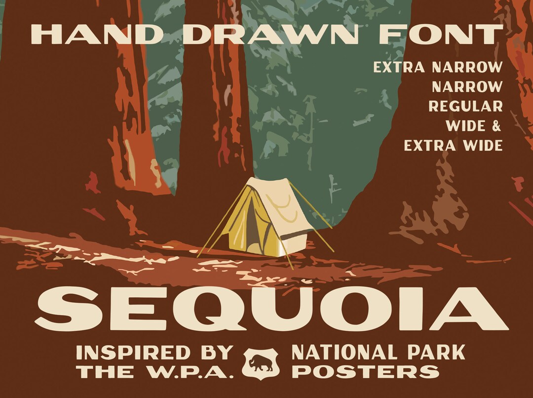 Sequoia Font - Etsy