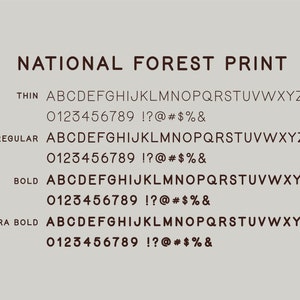 National Forest Font Duo - Etsy