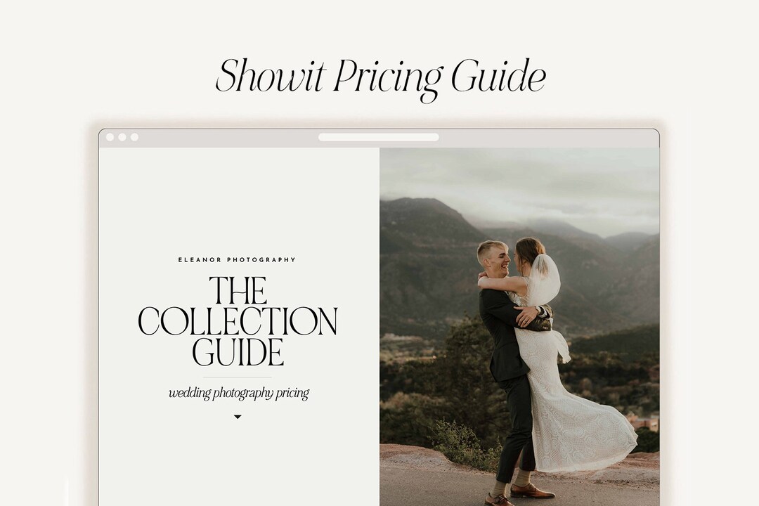 Collection Guide Template | Wedding Photographer Showit Website ...