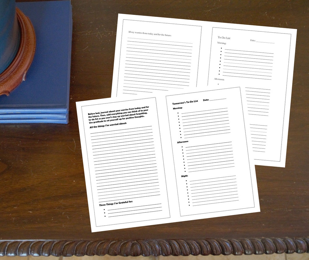 Worry Journal Printable - Etsy