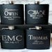 Personalized 6oz Black Hip Flask, Customize Home Bar Flask Gift Set ...