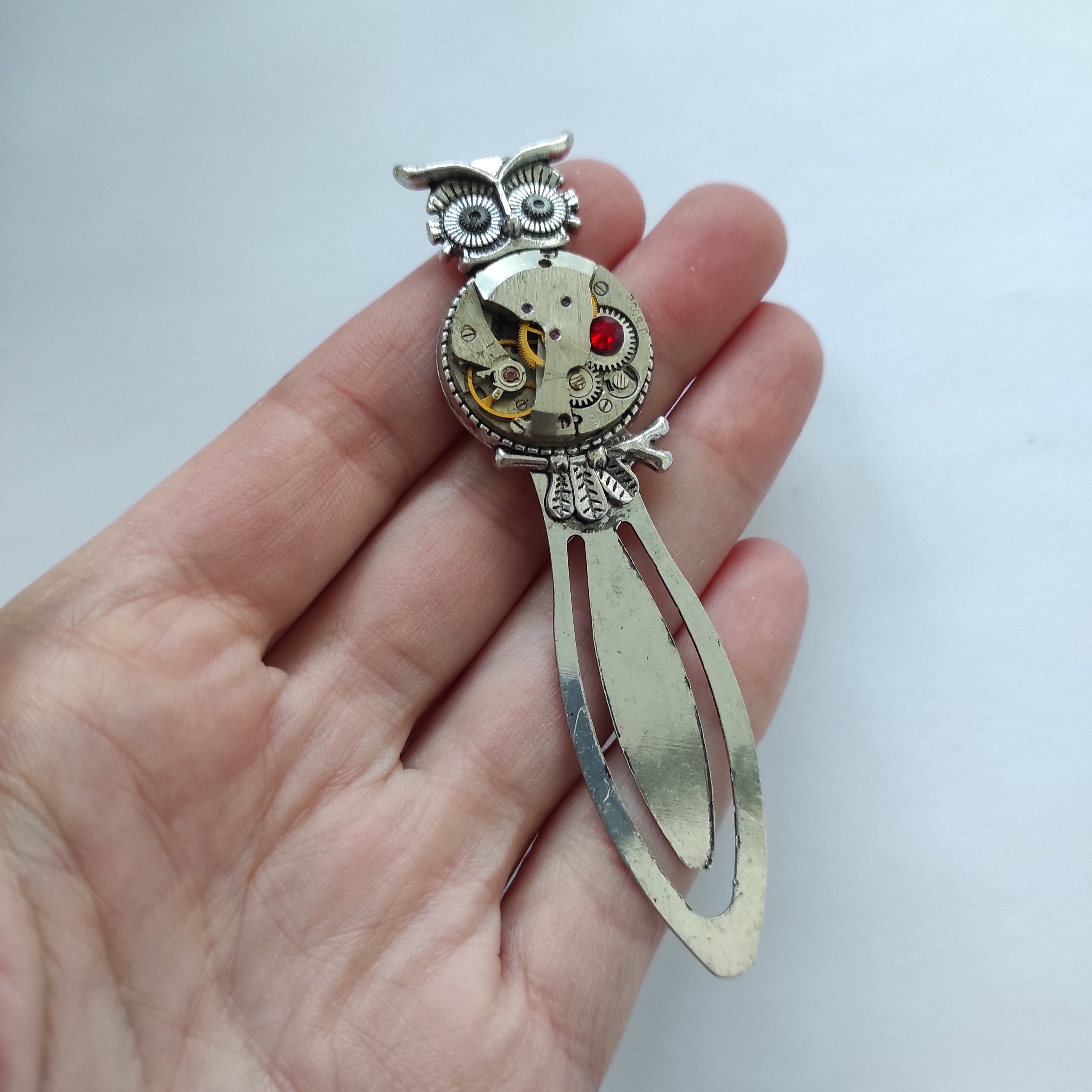Owl Bookmark Steampunk Watch Parts Vintage Silver Steam Punk - Etsy
