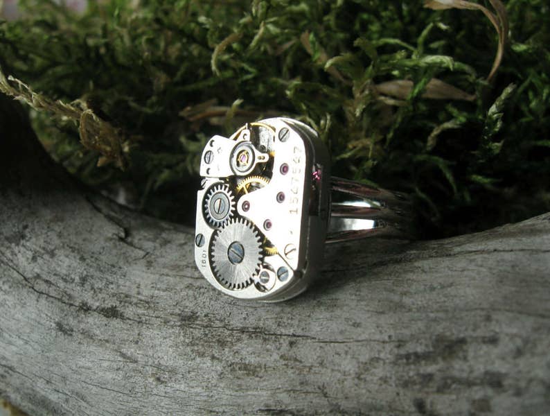 Mens Ring Steampunk Watch Rings Steam Punk Jewelry Unique Gift - Etsy