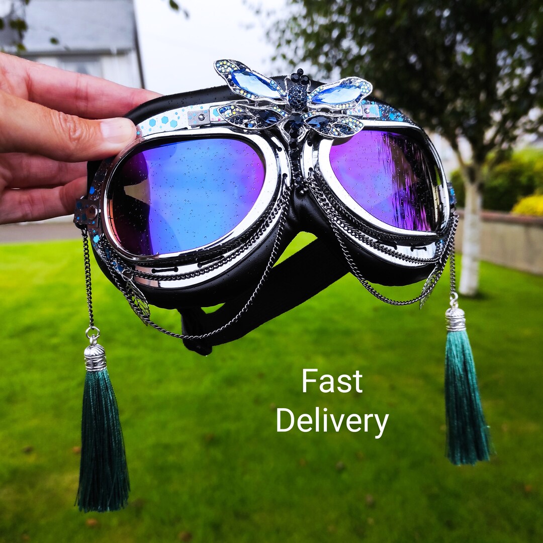Rave Goggles Burning Man Inspired Sk Festival Dust Mask DJ Burner Women ...