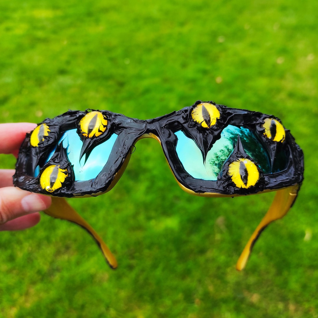 Cyberpunk Alien Eye Sunglasses, Futuristic Rave Glasses, Burning Man ...
