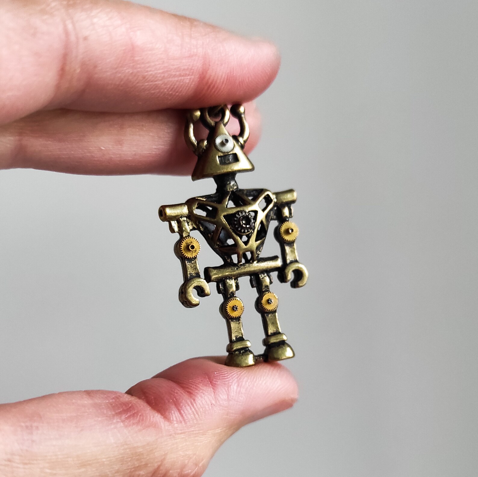 Robot Jewelry Necklace for Men Women Steampunk Heart Festival - Etsy