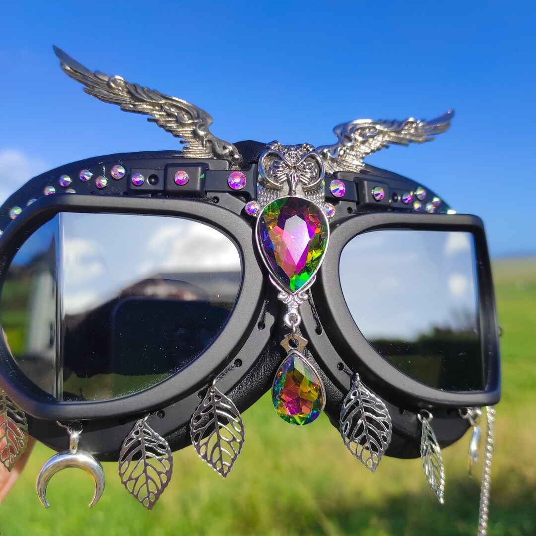 Festival Goggles owl Rave Wear Burner Outfit Owl Costume Burning Face ...