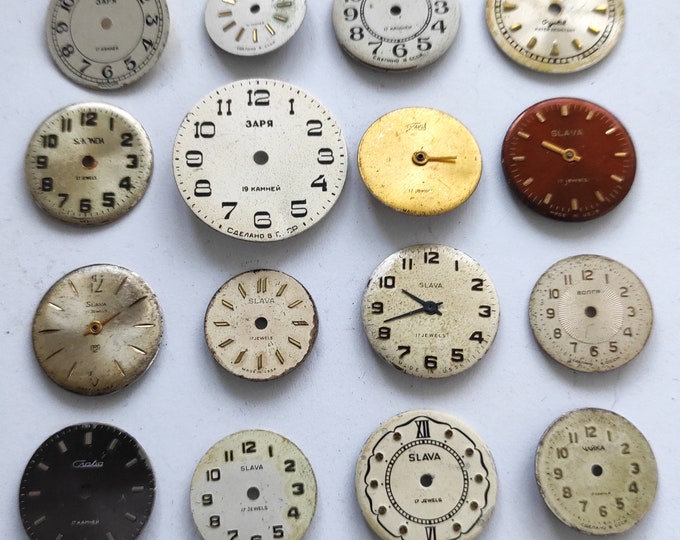 Watch Faces 16 Pieces. Vintage Old Watch Parts for Steampunk - Etsy