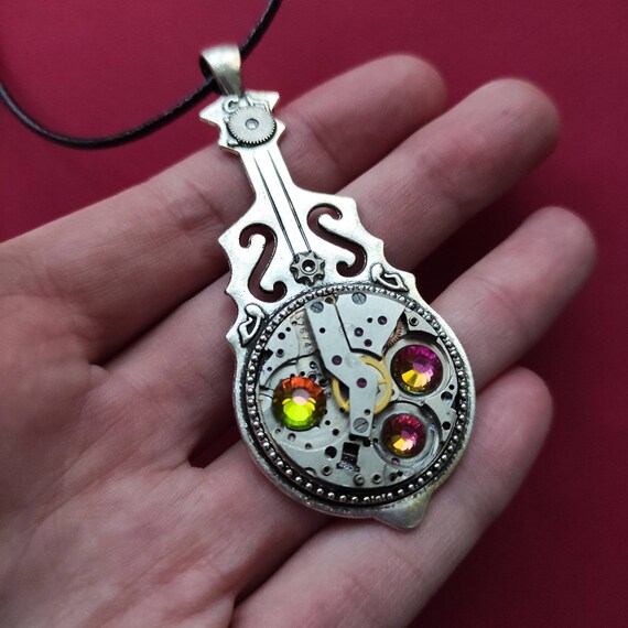 Cello Necklace Steampunk Pendant Jewelry Steam Punk Gift for - Etsy