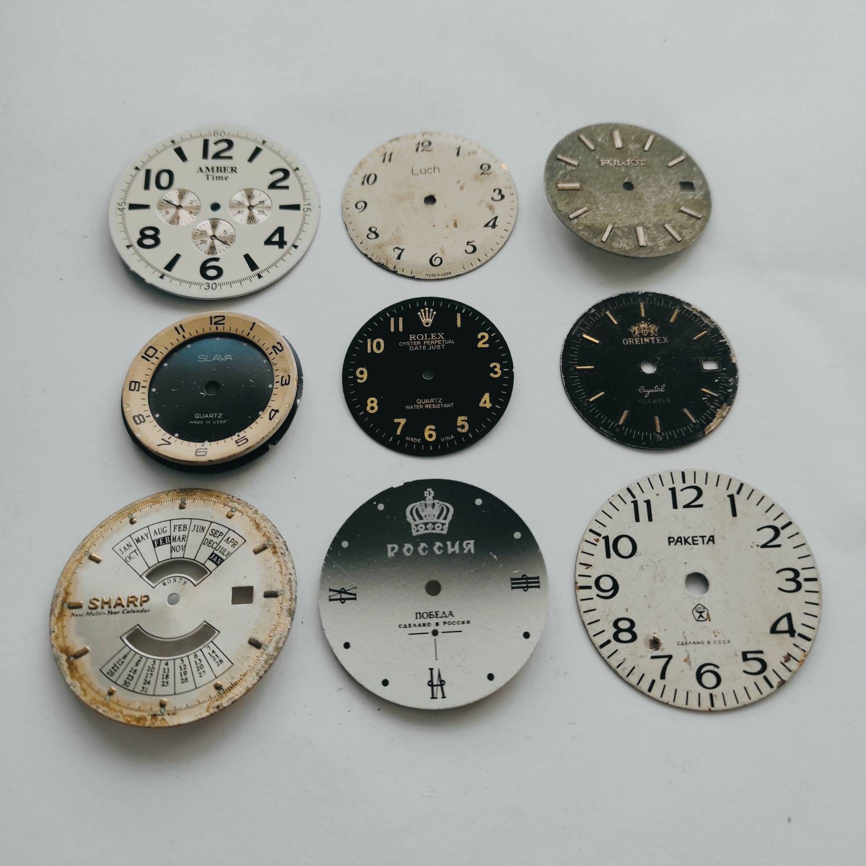 Real Metal Vintage Watch Faces Set Steampunk Decor Watch Parts | Etsy