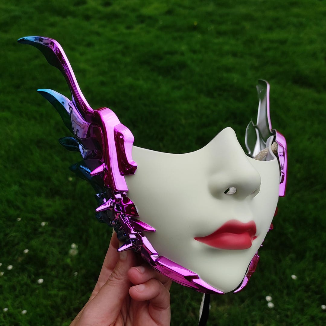 Cyborg Mask Halloween Robot Fantasy Wings Carnival Costume Festival for ...