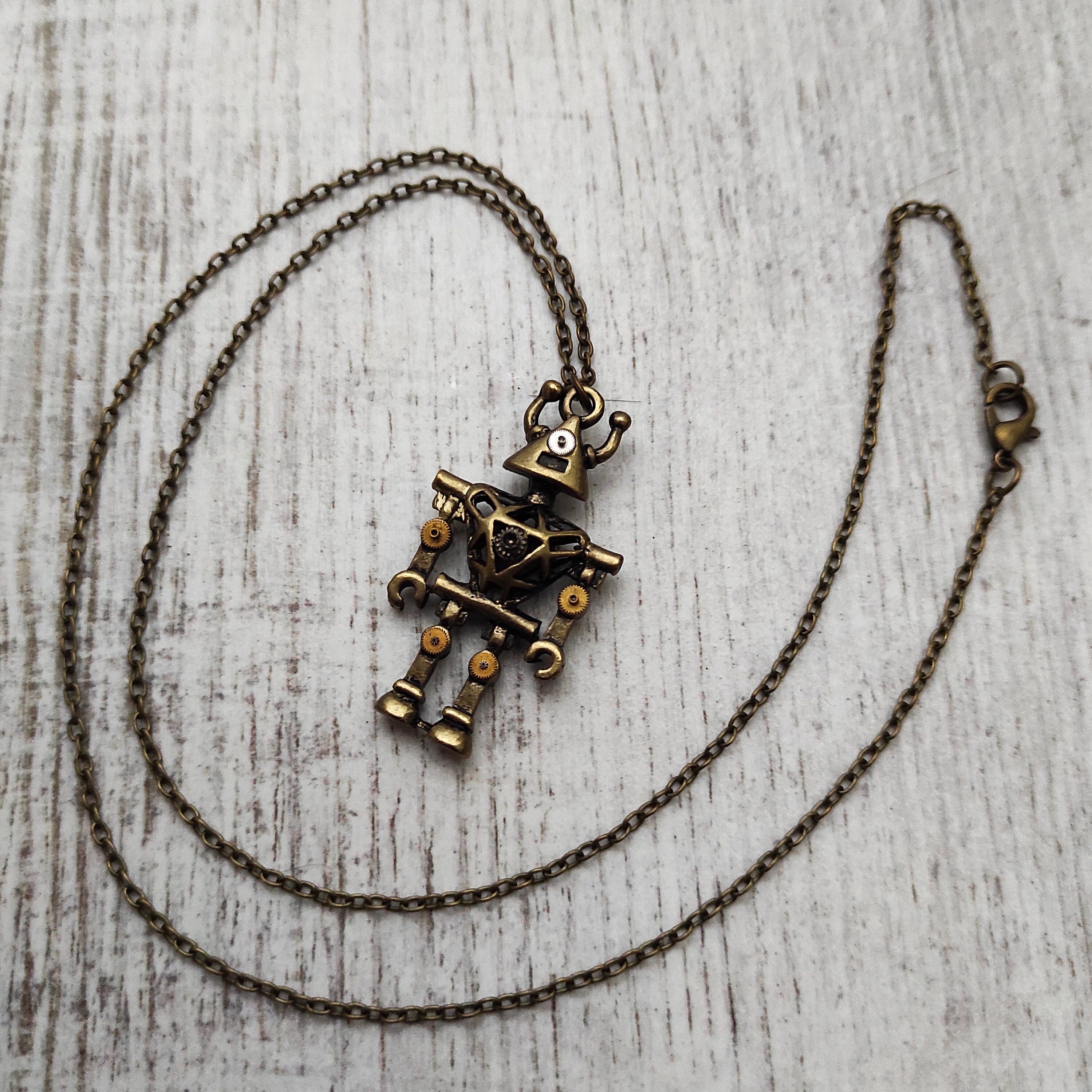Robot Jewelry Necklace for Men Women Steampunk Heart Festival - Etsy
