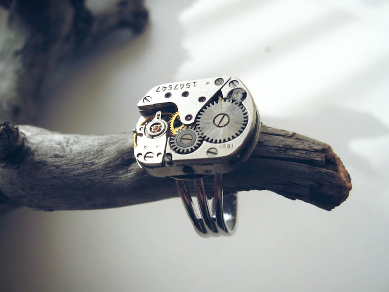 Mens Ring Steampunk Watch Rings Steam Punk Jewelry Unique Gift - Etsy