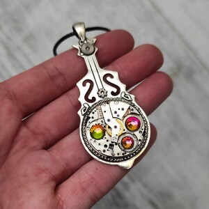 Cello Necklace Steampunk Pendant Jewelry Steam Punk Gift for Women ...